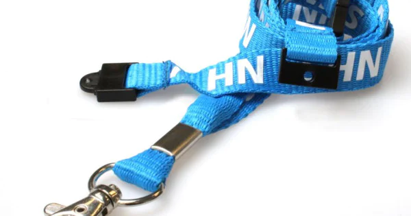 Pack of 100 15mm Pre-Printed NHS Lanyard with Breakaway