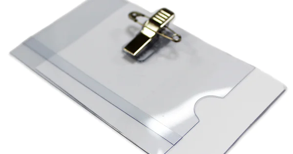 Conference Badge Holder with Clip and Pin