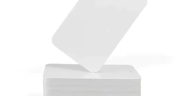 Enviricard® Blank White Hole-Punched Paperboard Cards