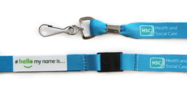 Health and Social Care Printed Lanyards - #hellomynameis