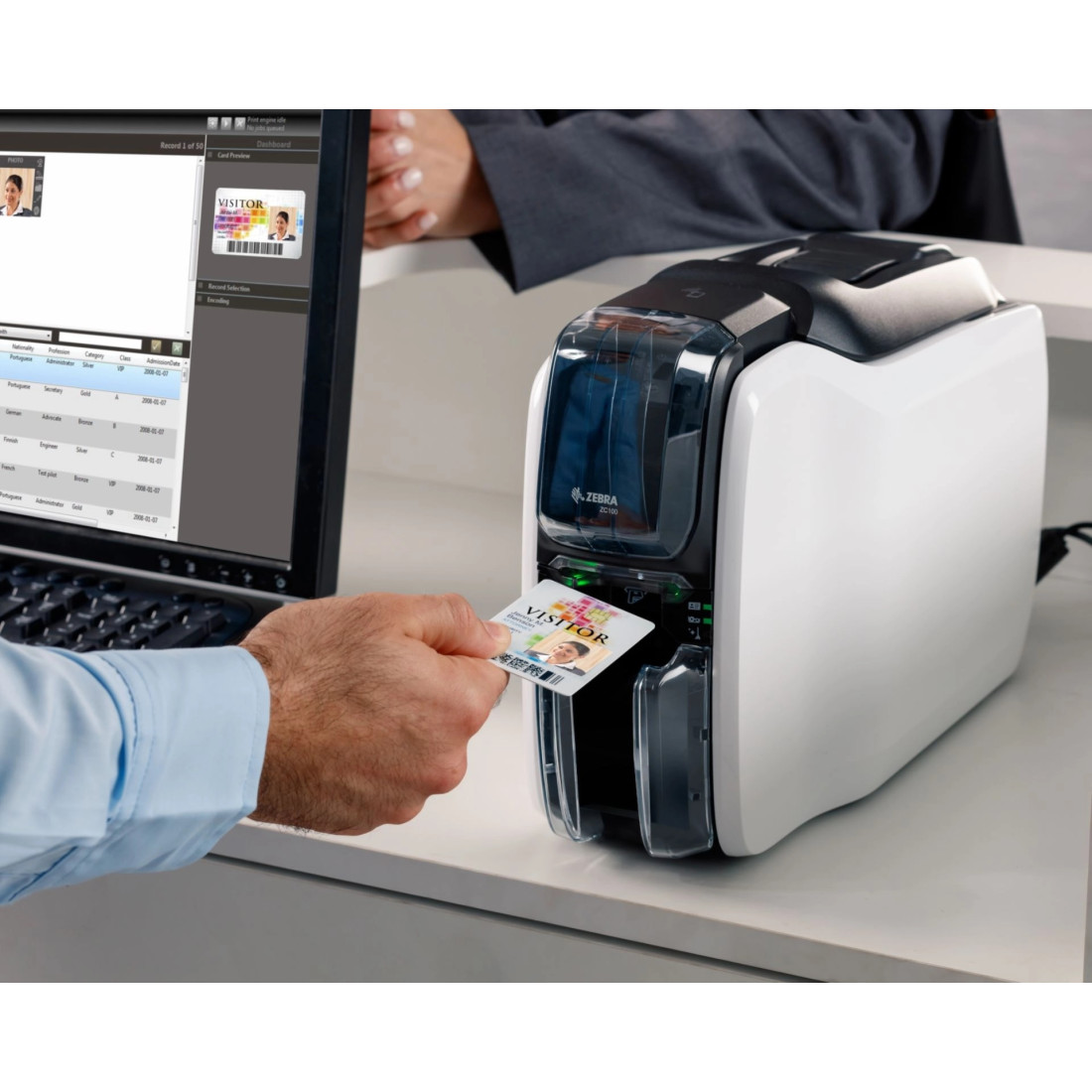 Zebra ZC100 ID Card Printer | Plastic-ID.com